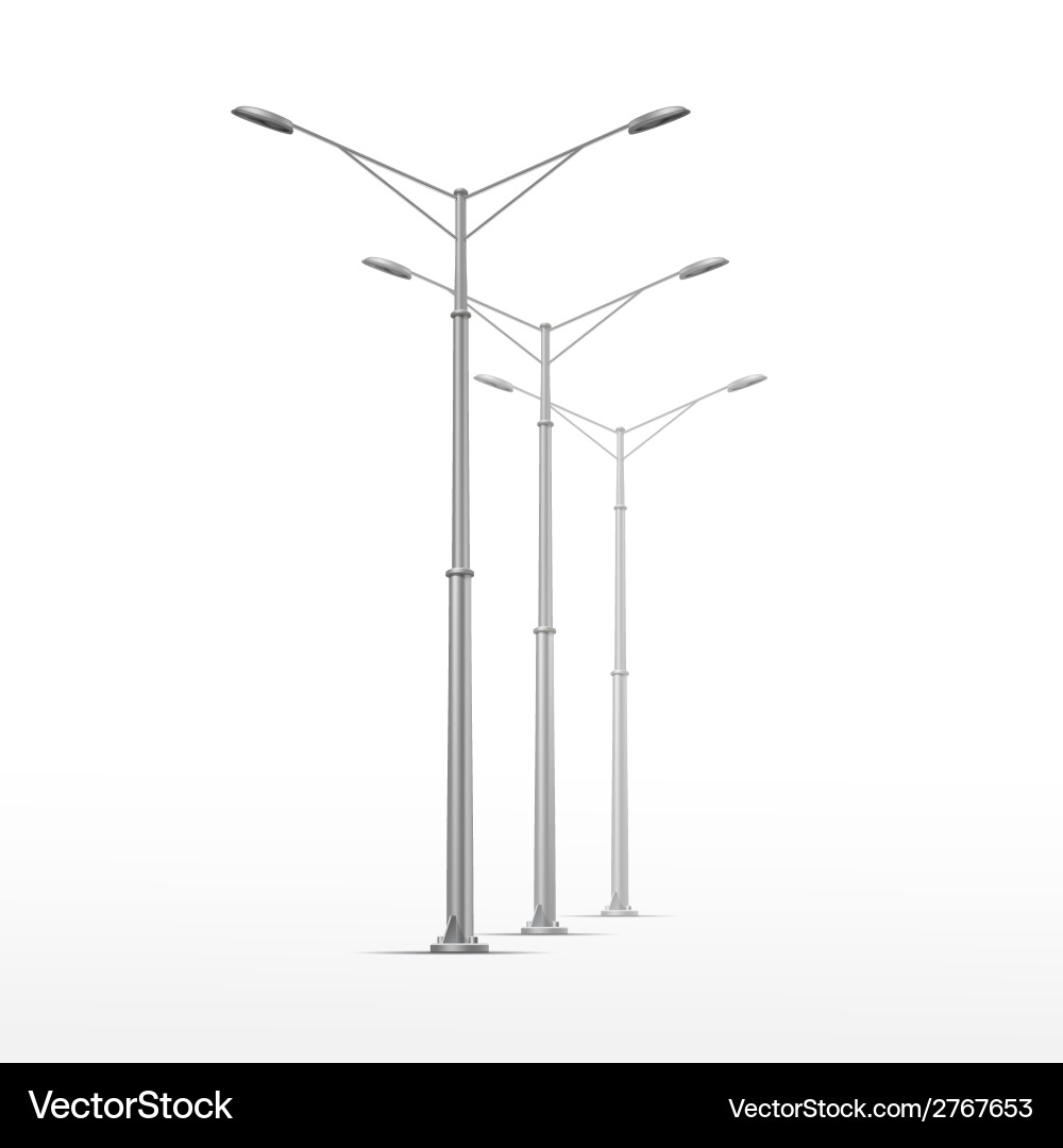 Street lamp isolated on white background Vector Image