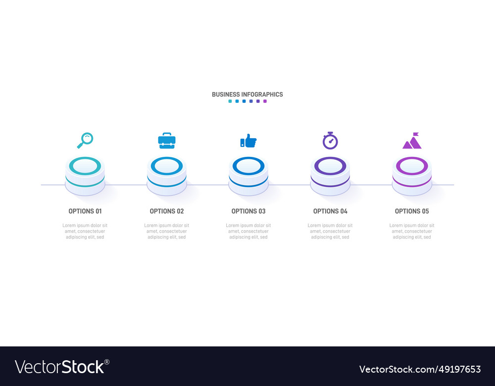 Timeline infographic with infochart modern Vector Image