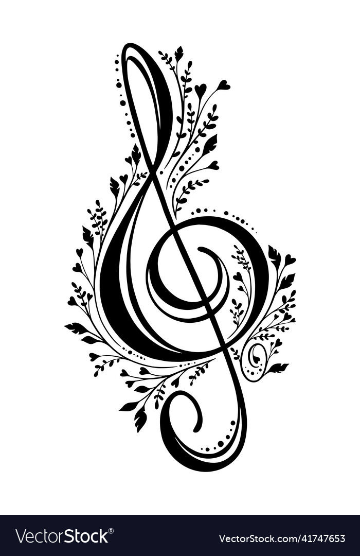 Treble clef Royalty Free Vector Image - VectorStock