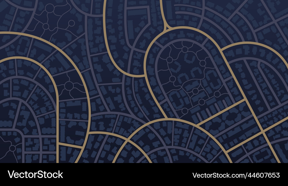 View from above the map buildings detailed Vector Image