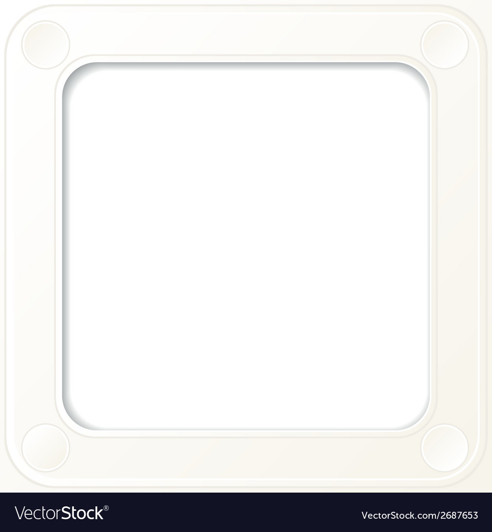White frame Royalty Free Vector Image - VectorStock