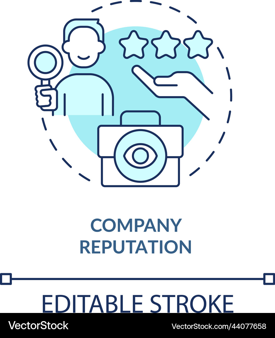 Brand reputation turquoise concept icon Royalty Free Vector