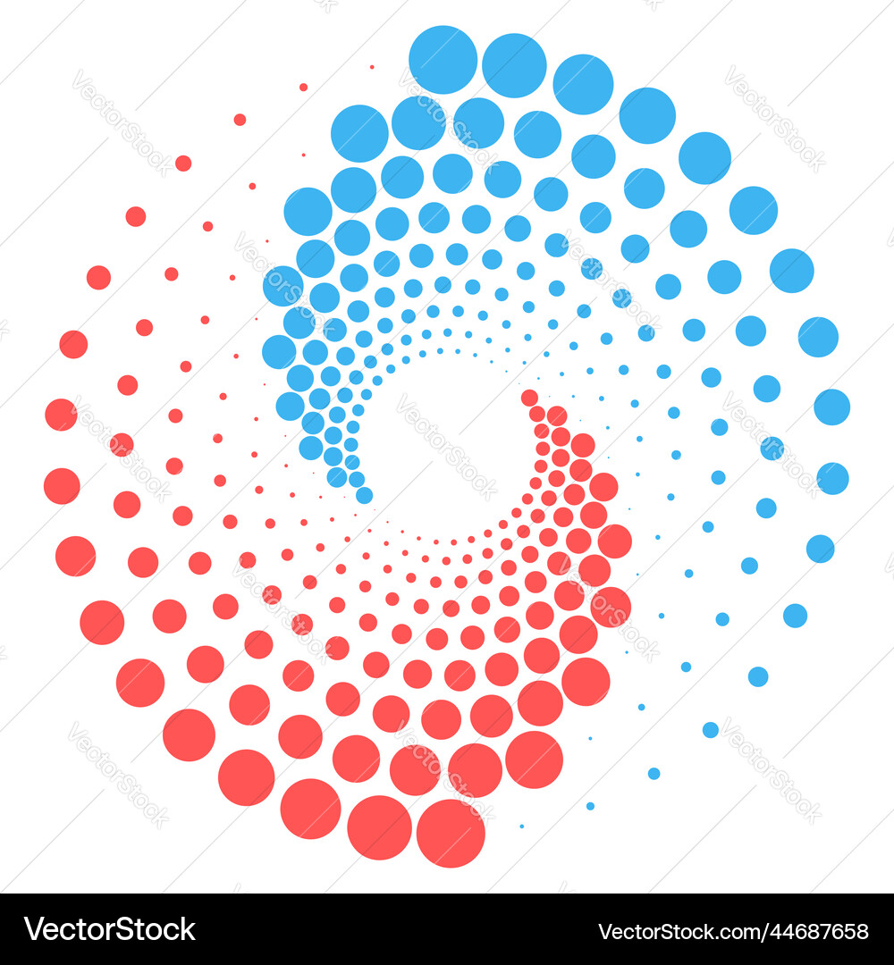 Circle dotted colorful icon isolated on white Vector Image
