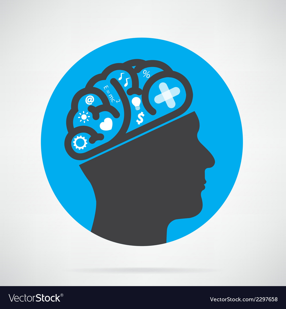 Creative head Royalty Free Vector Image - VectorStock