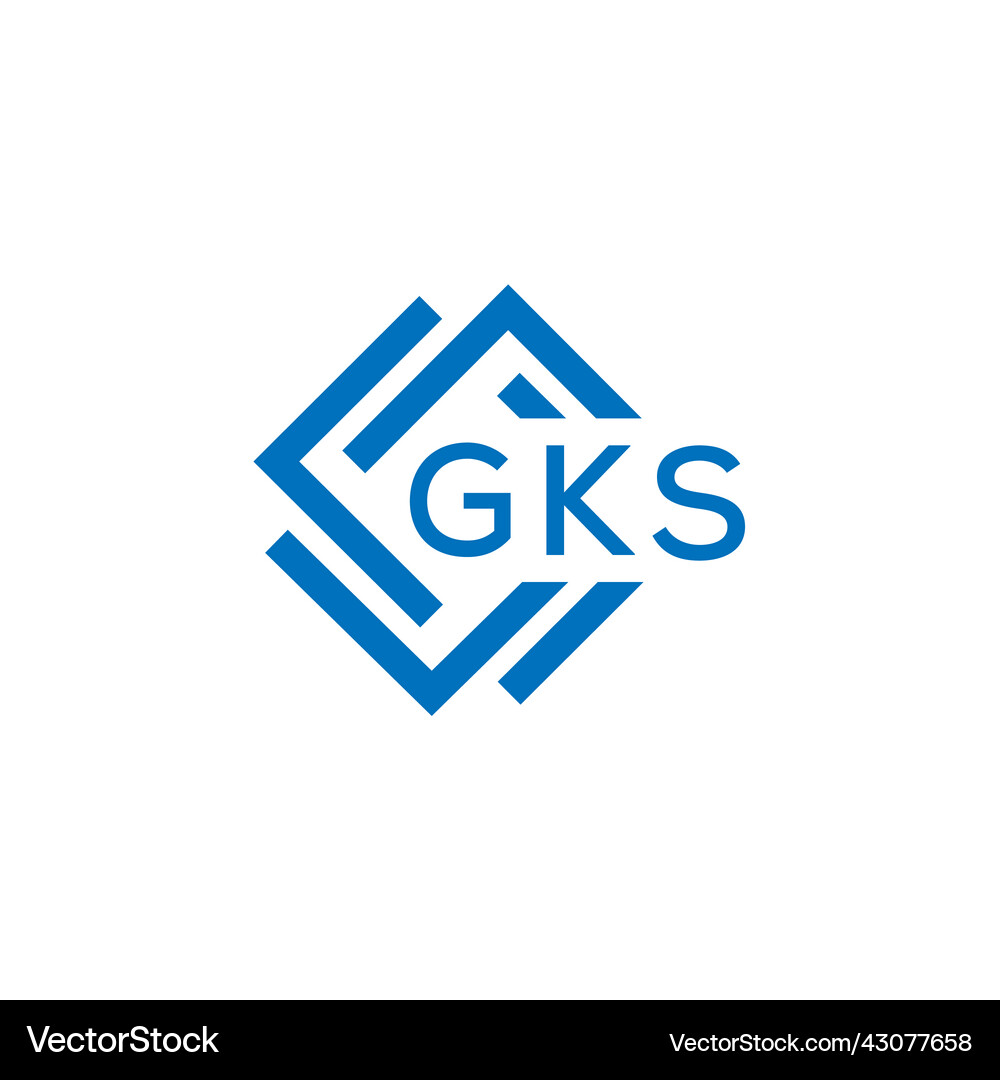 Gks letter logo design on white background Vector Image