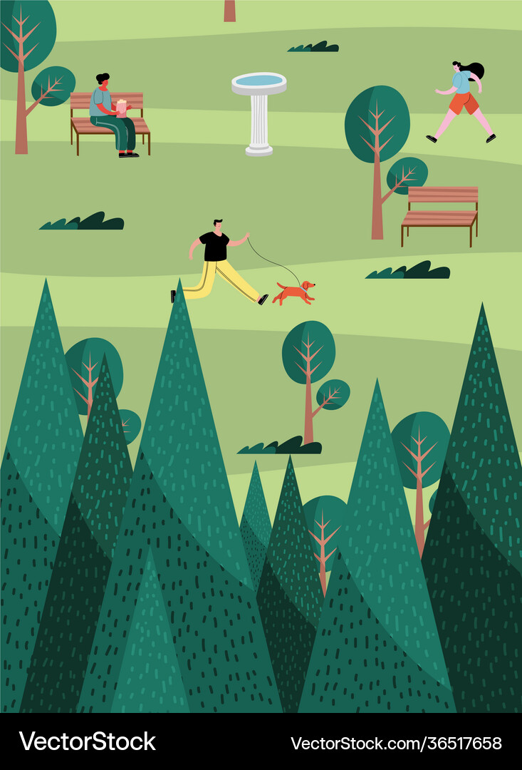 Group three persons practicing activities Vector Image