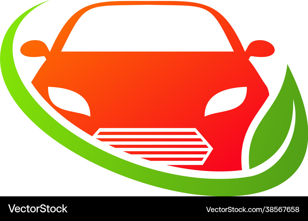 Nature car logo template creative car logo design Vector Image
