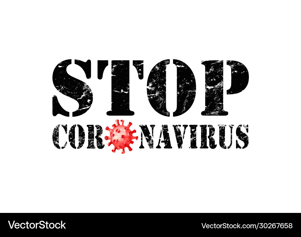 Red sign stop coronavirus isolated on white Vector Image
