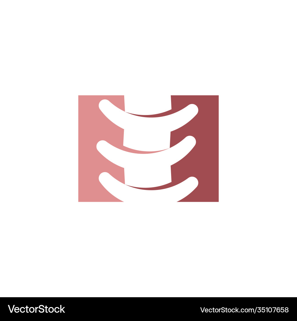 Spine bone logo icon design symbol Royalty Free Vector Image