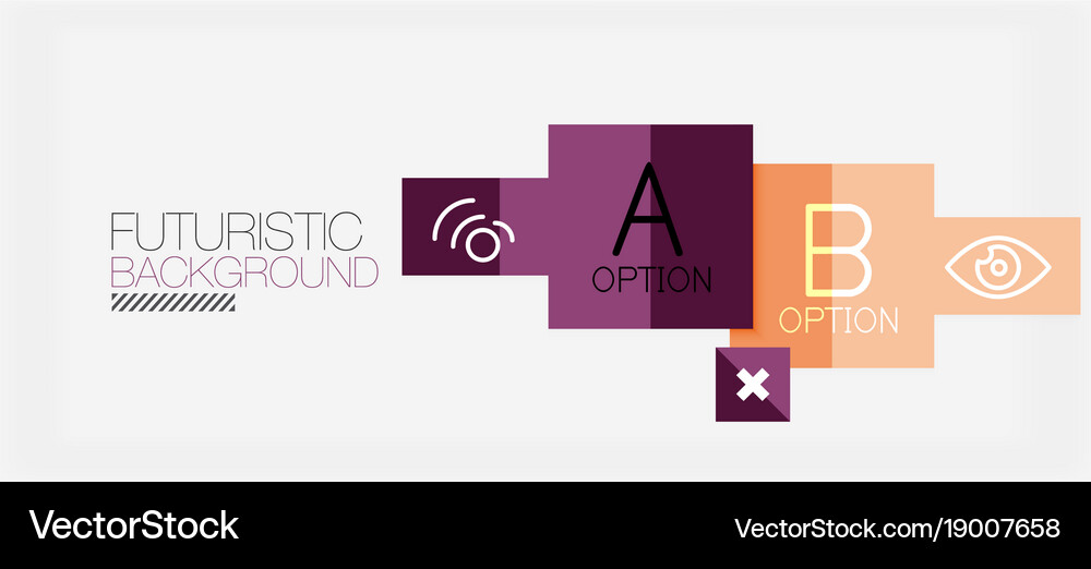 Square shapes banner design geometric abstract Vector Image