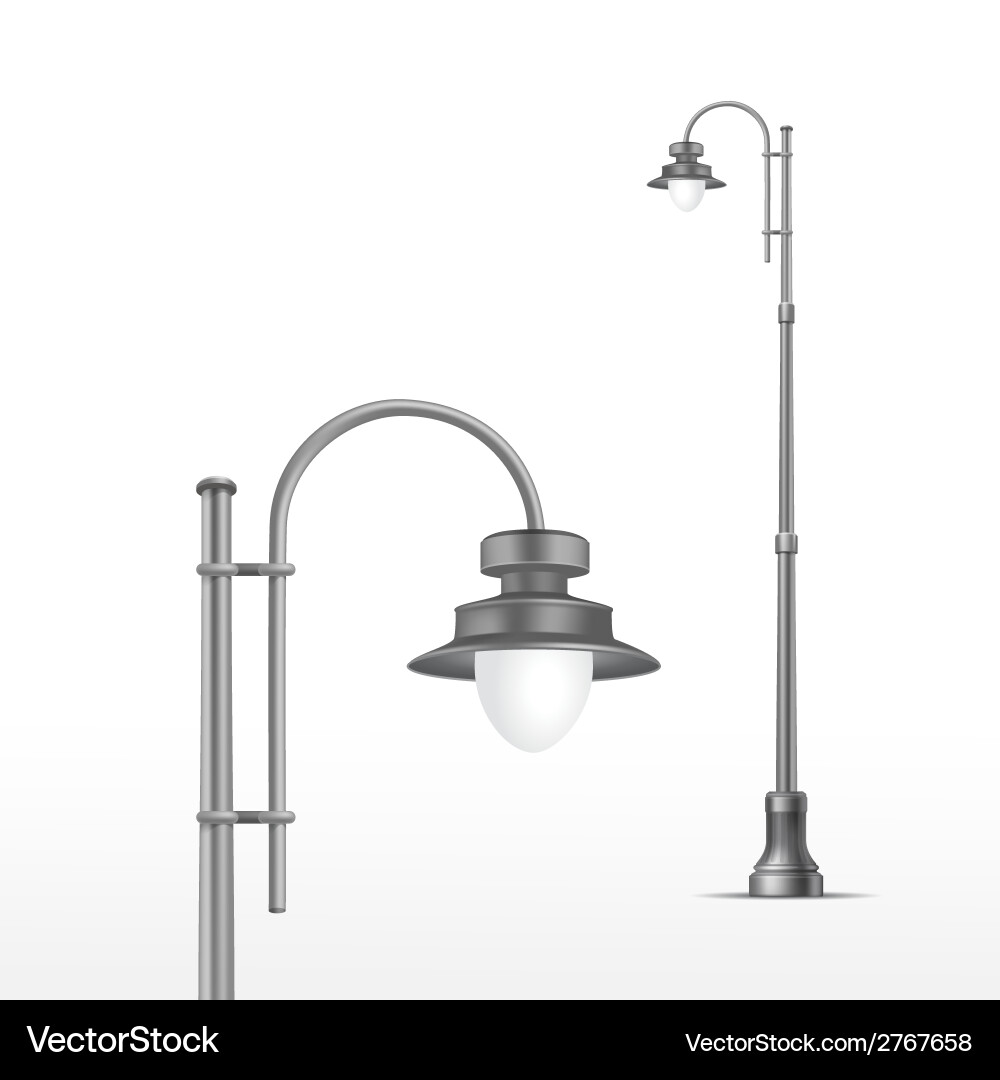 Street lamp isolated on white background Vector Image