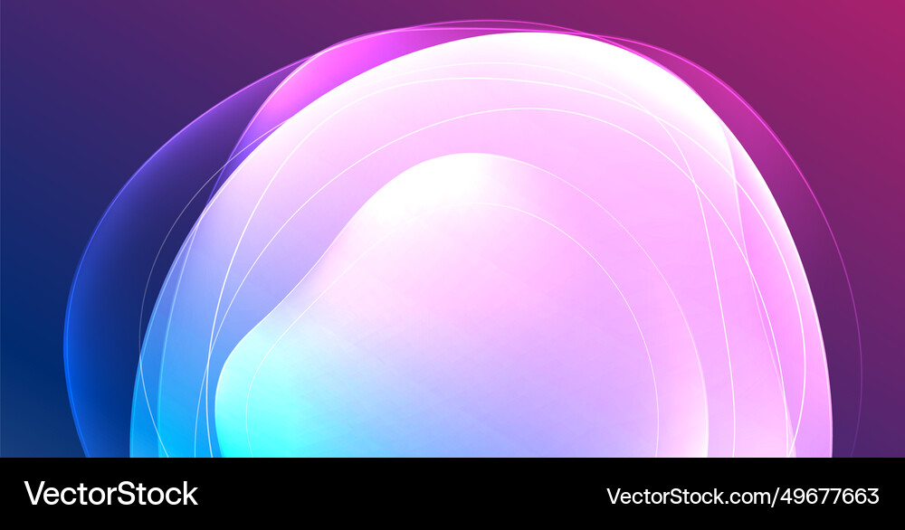 Colorful transparent flowing fluid shapes with Vector Image