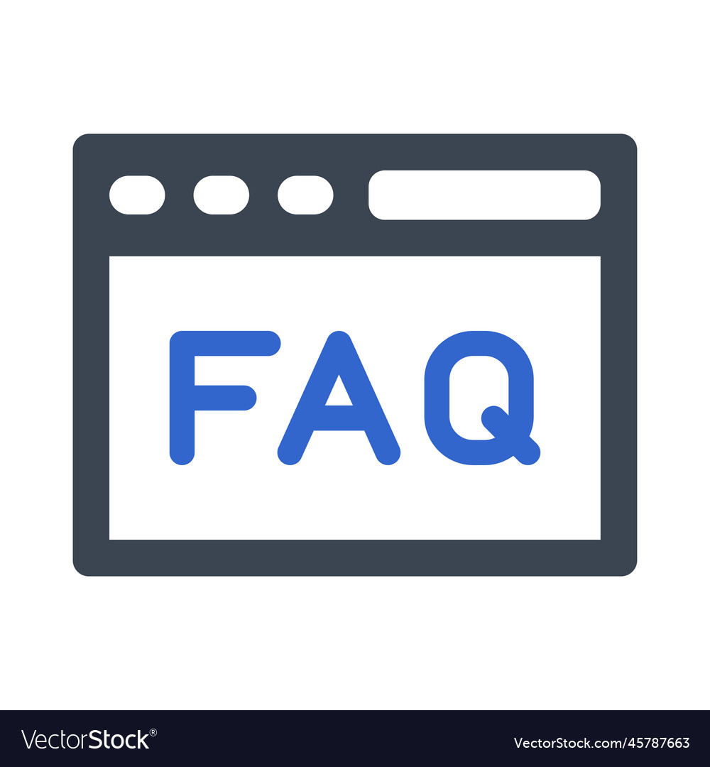 Faq icon Royalty Free Vector Image - VectorStock