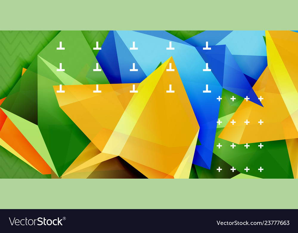 Low poly design 3d triangular shape background Vector Image