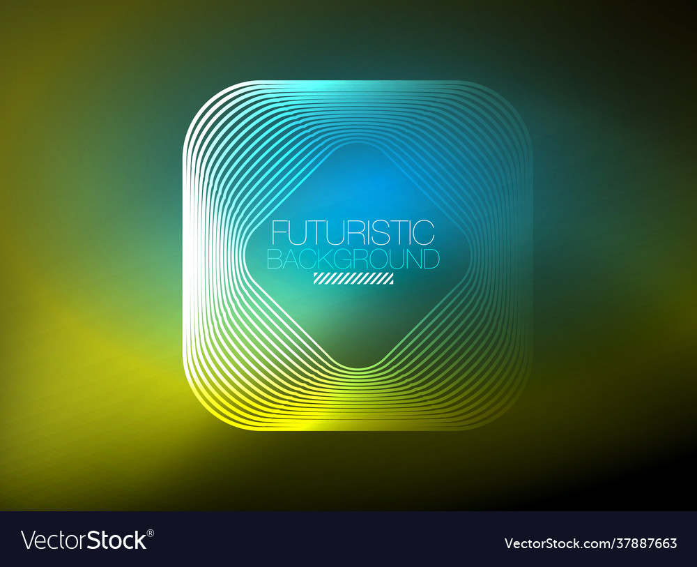 Neon color square shape lines abstract background Vector Image Neon color square shape lines abstract background Vector Image