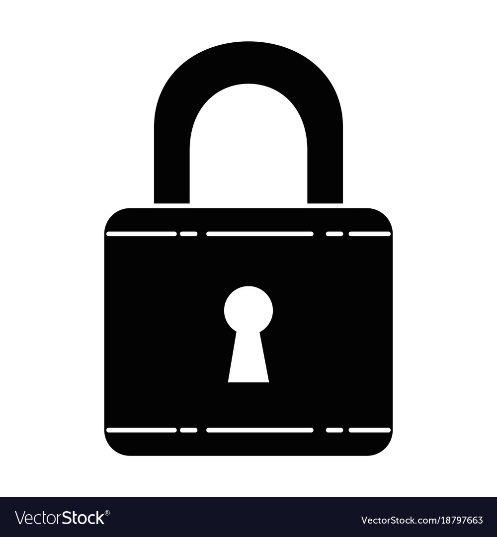 Padlock security isolated icon Royalty Free Vector Image