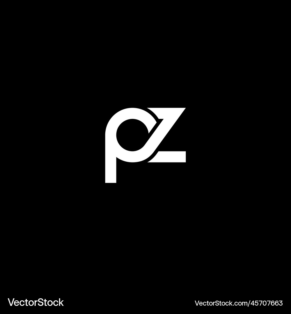 Zp or pz abstract outstanding professional Vector Image