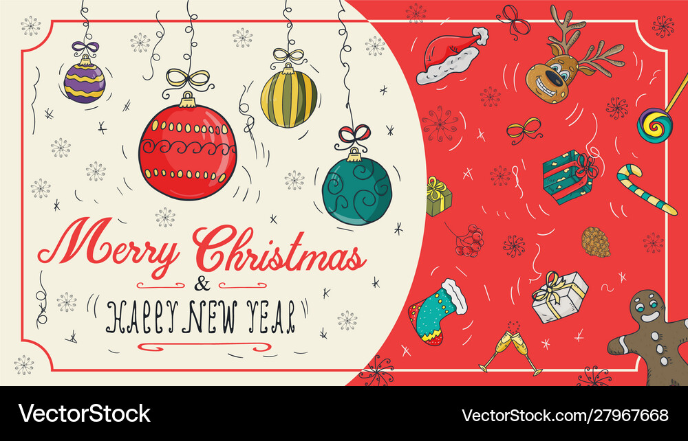 Banner 2 year outline color Royalty Free Vector Image