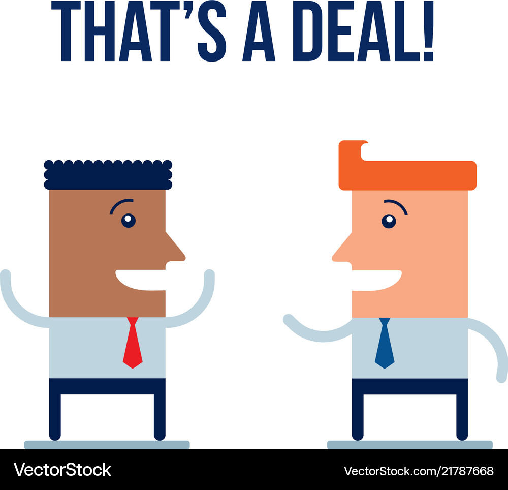 Business people making a deal Royalty Free Vector Image