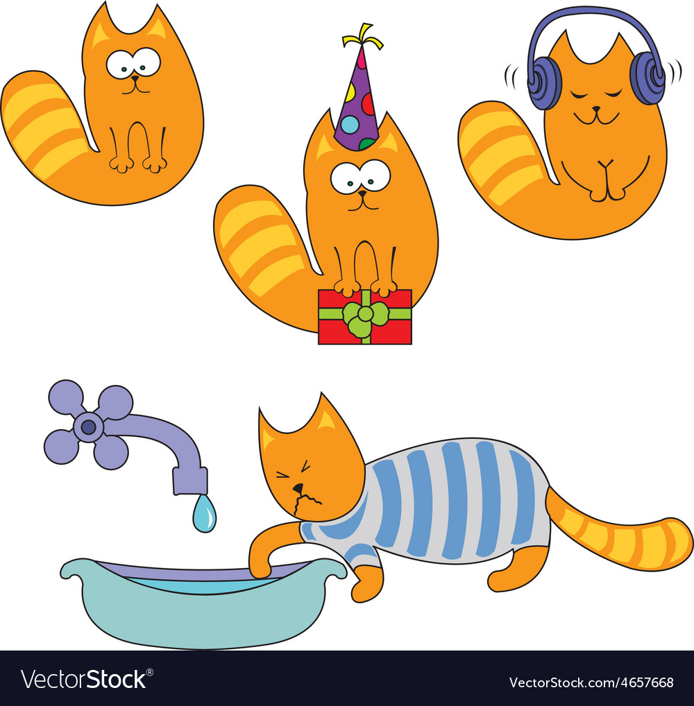 Cats set Royalty Free Vector Image - VectorStock
