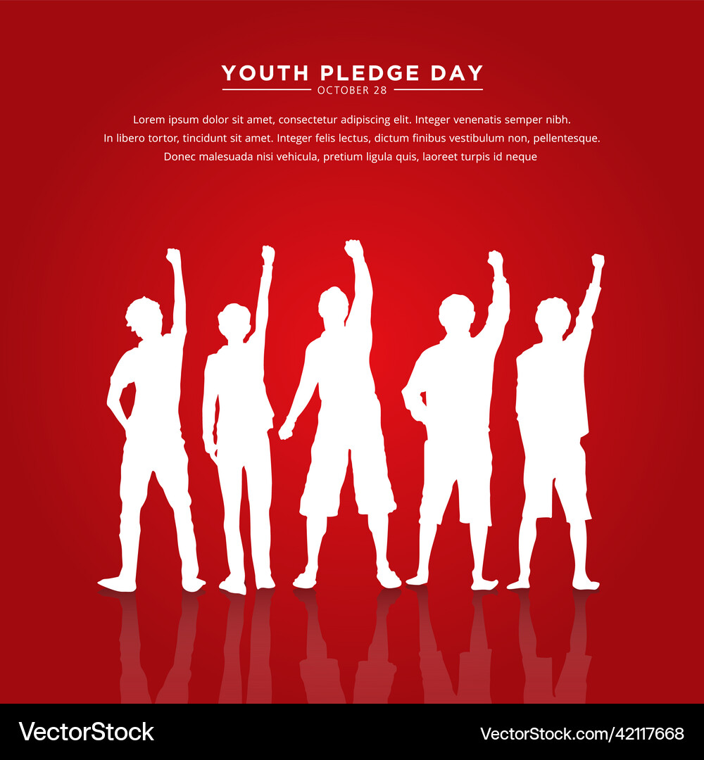 Celebration youth pledge day design background Vector Image