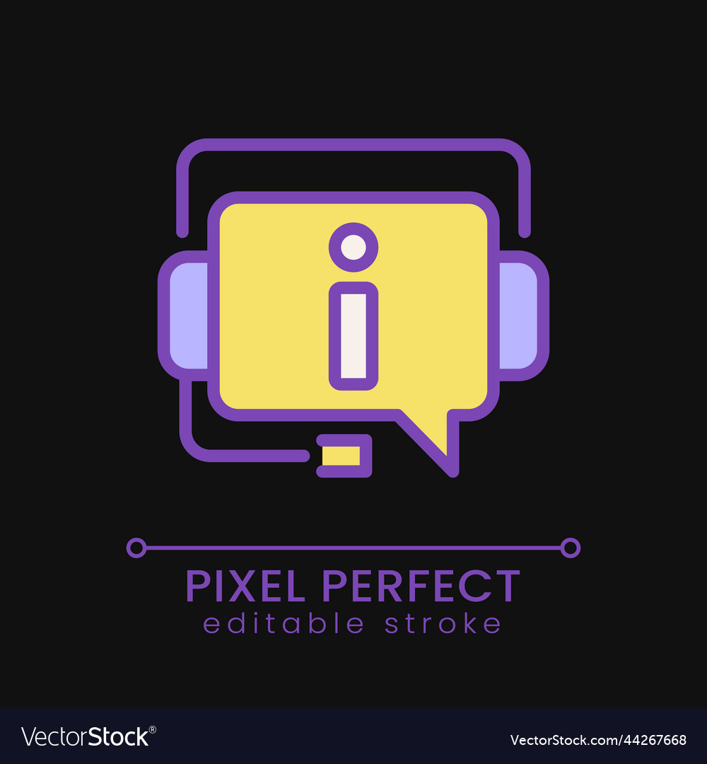Customer support pixel perfect rgb color icon Vector Image