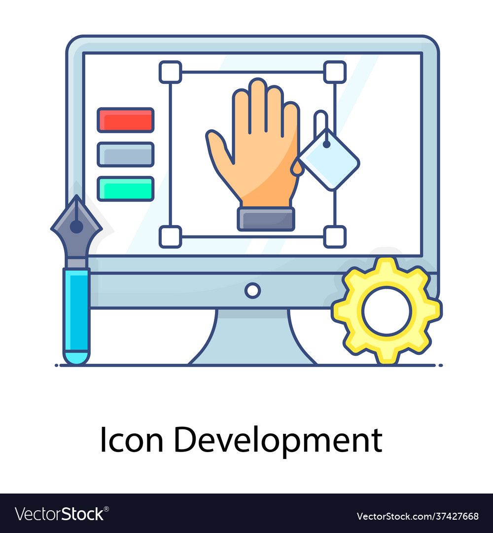 Icon development Royalty Free Vector Image - VectorStock
