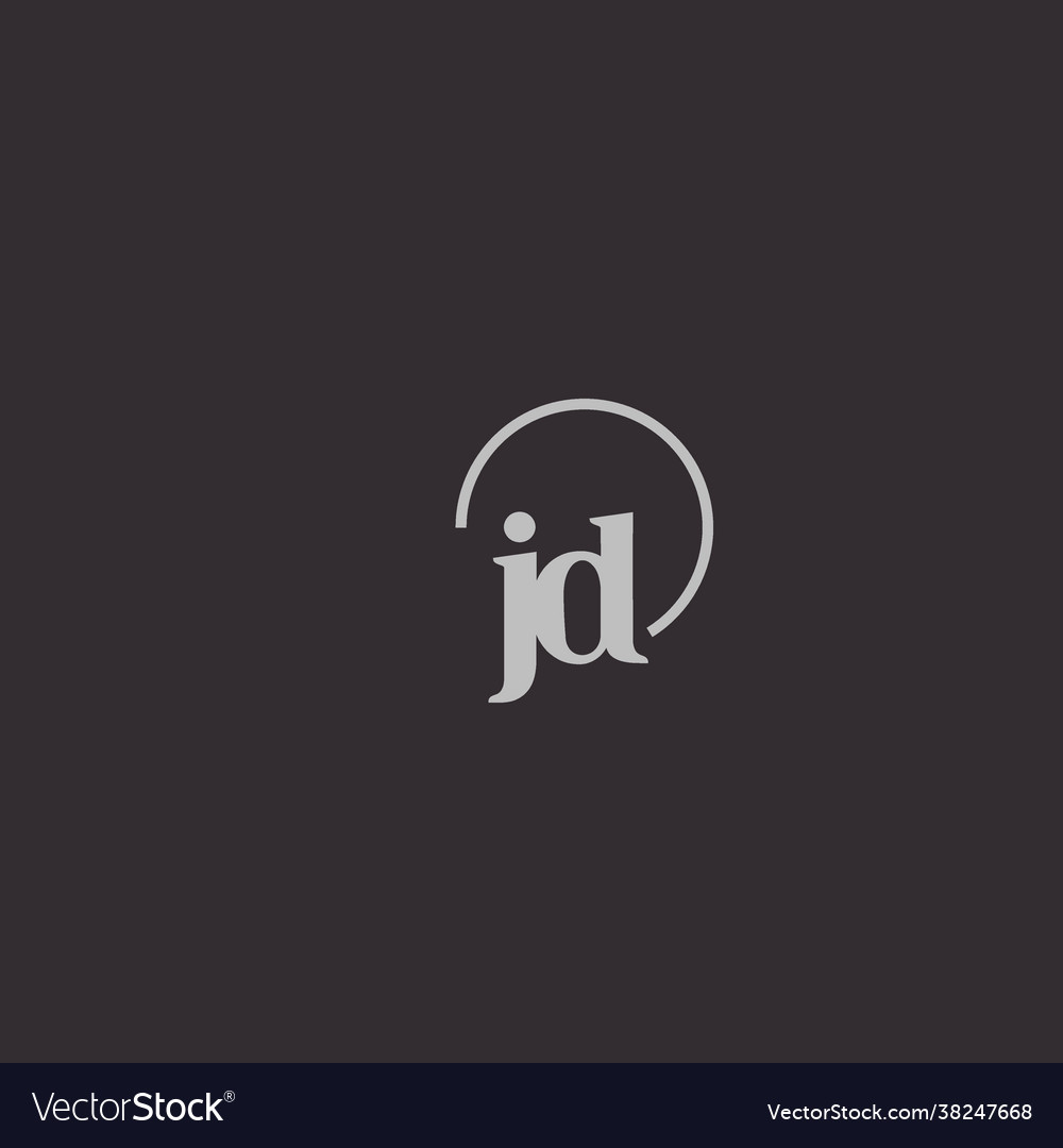 Jd initials logo monogram Royalty Free Vector Image