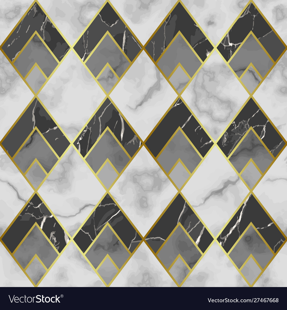 Marble luxury geometric seamless pattern Vector Image