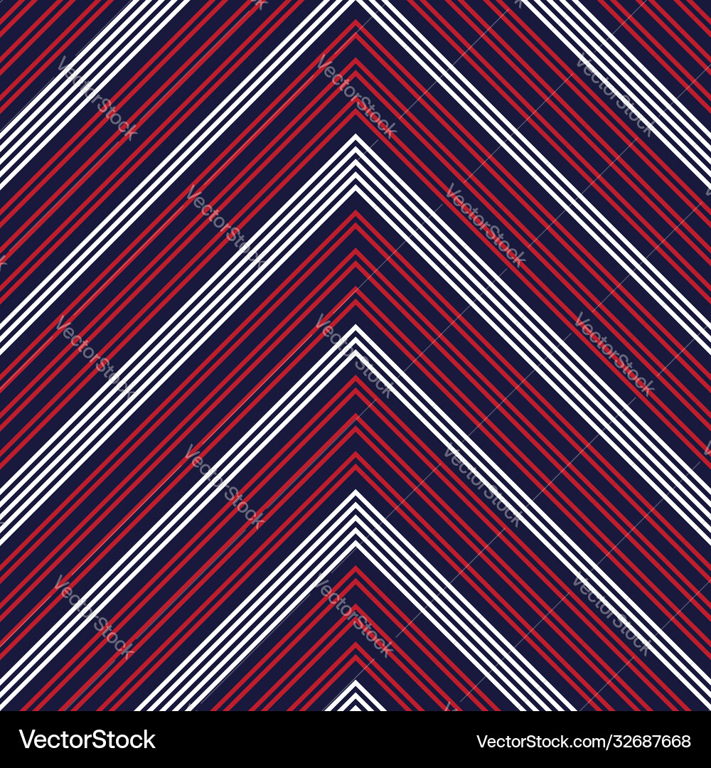 Red and blue chevron diagonal stripes seamless Vector Image