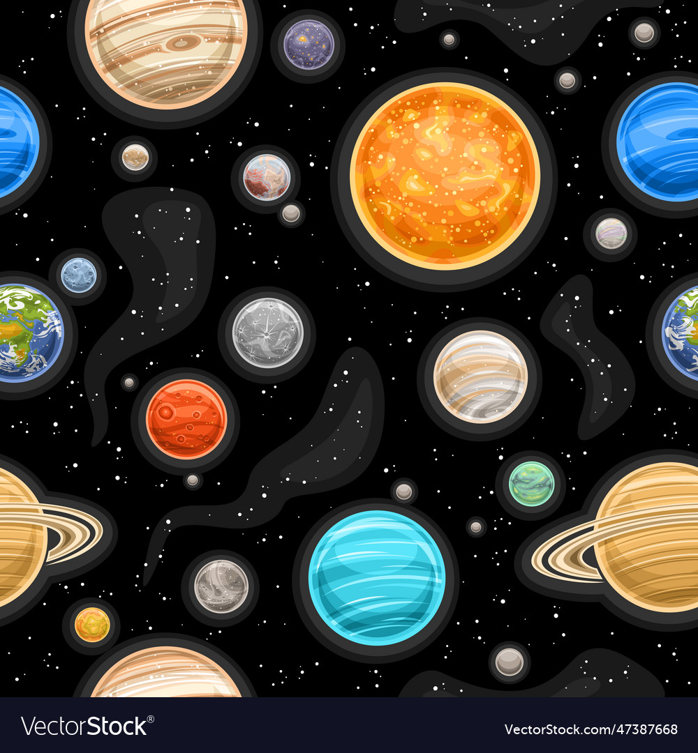 Space seamless pattern Royalty Free Vector Image