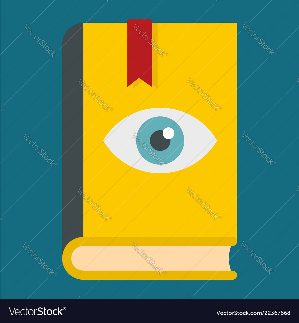 Visualization book icon flat style Royalty Free Vector Image