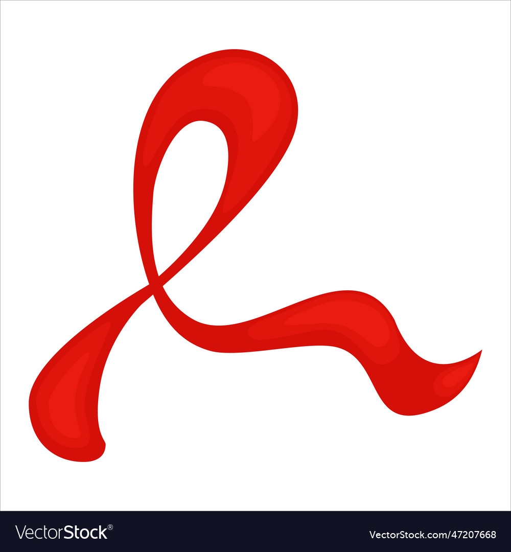 World aids day awareness red ribbon icon Vector Image