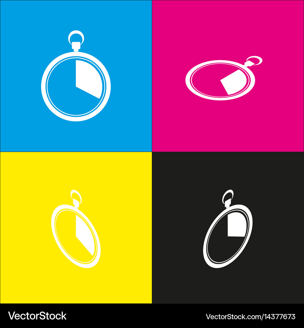 20 seconds minutes stopwatch sign Royalty Free Vector Image