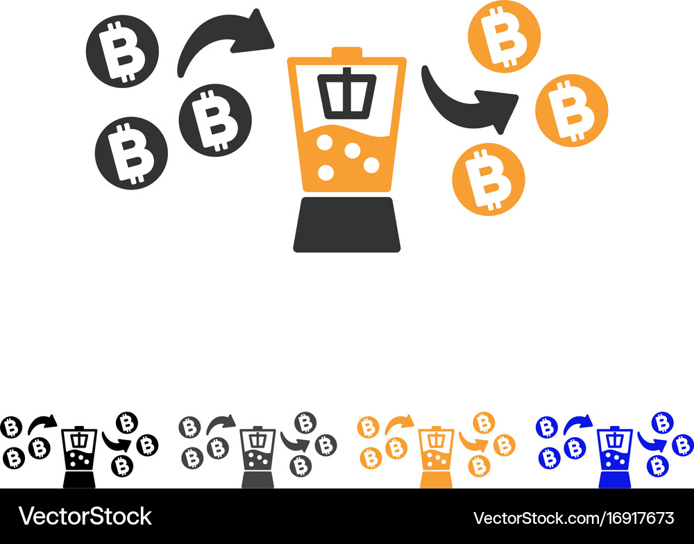 Bitcoin mixer icon Royalty Free Vector Image - VectorStock
