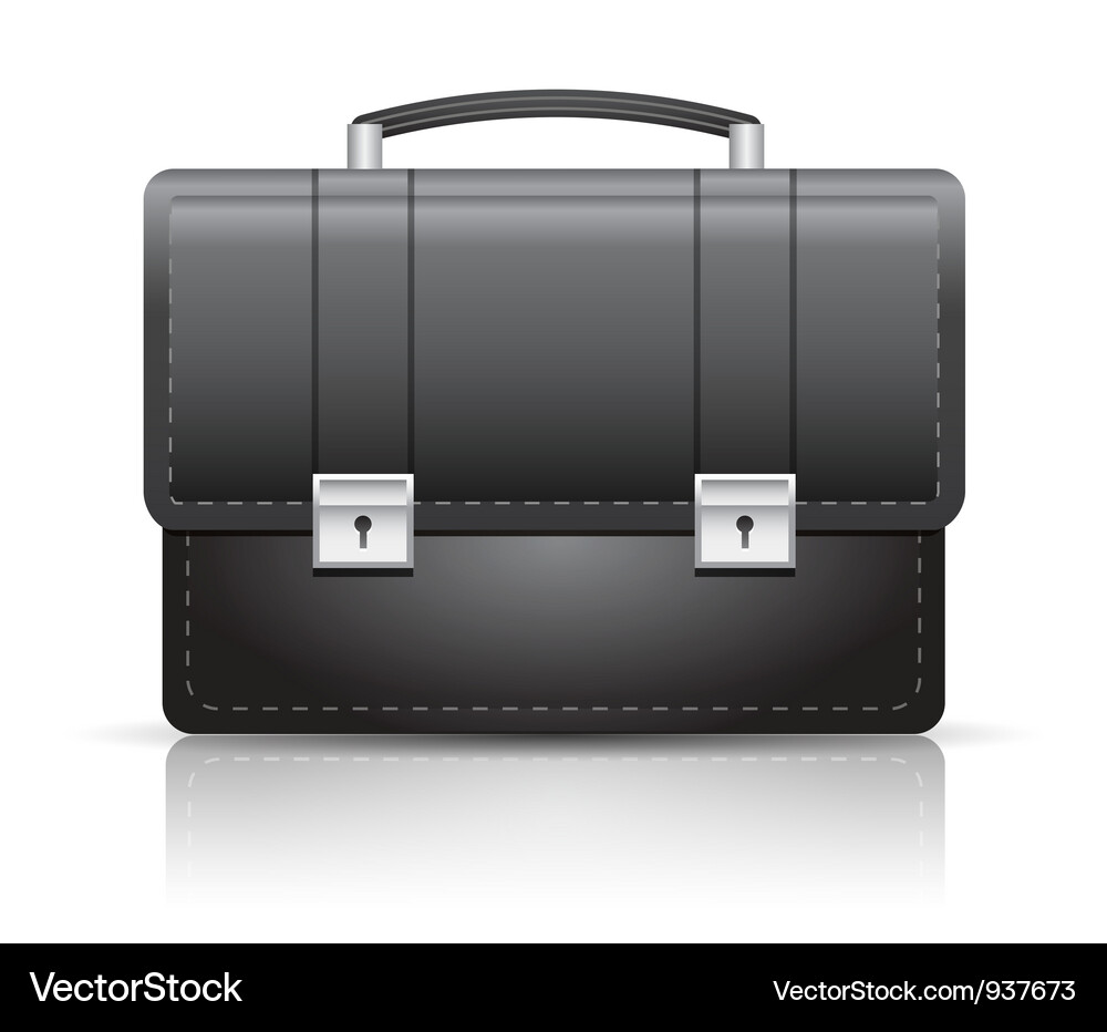 Briefcase black Royalty Free Vector Image - VectorStock