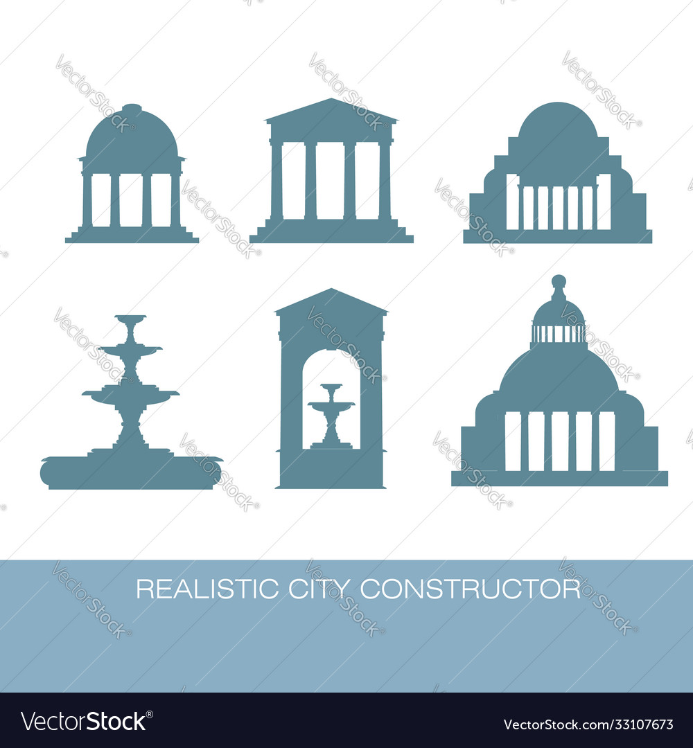 Classical architectural collection made Royalty Free Vector
