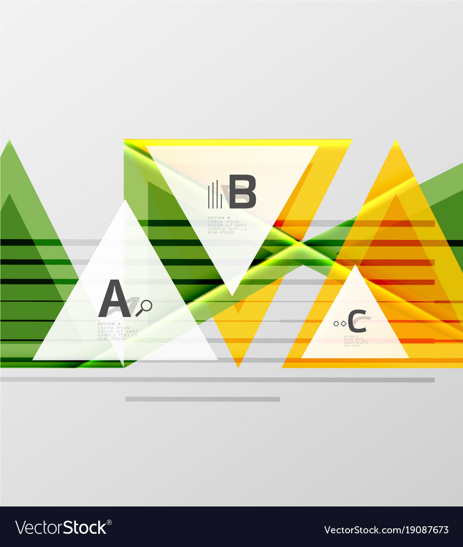 Color triangles background design Royalty Free Vector Image