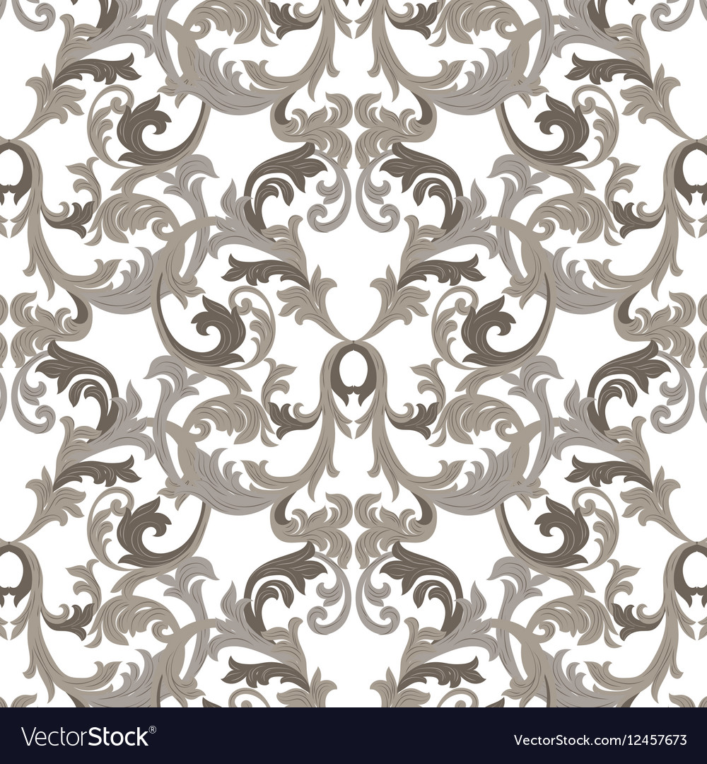 Damask baroque pattern Royalty Free Vector Image