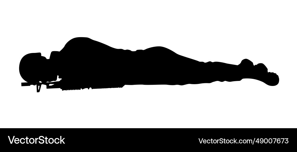 Fallen soldier lost on the combat mission Vector Image