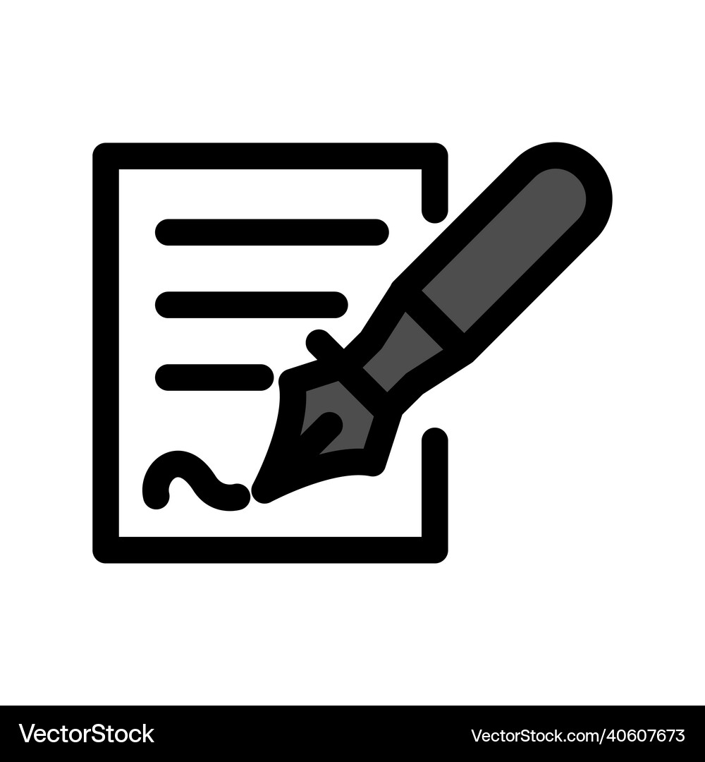 Graphic of pen icon Royalty Free Vector Image - VectorStock
