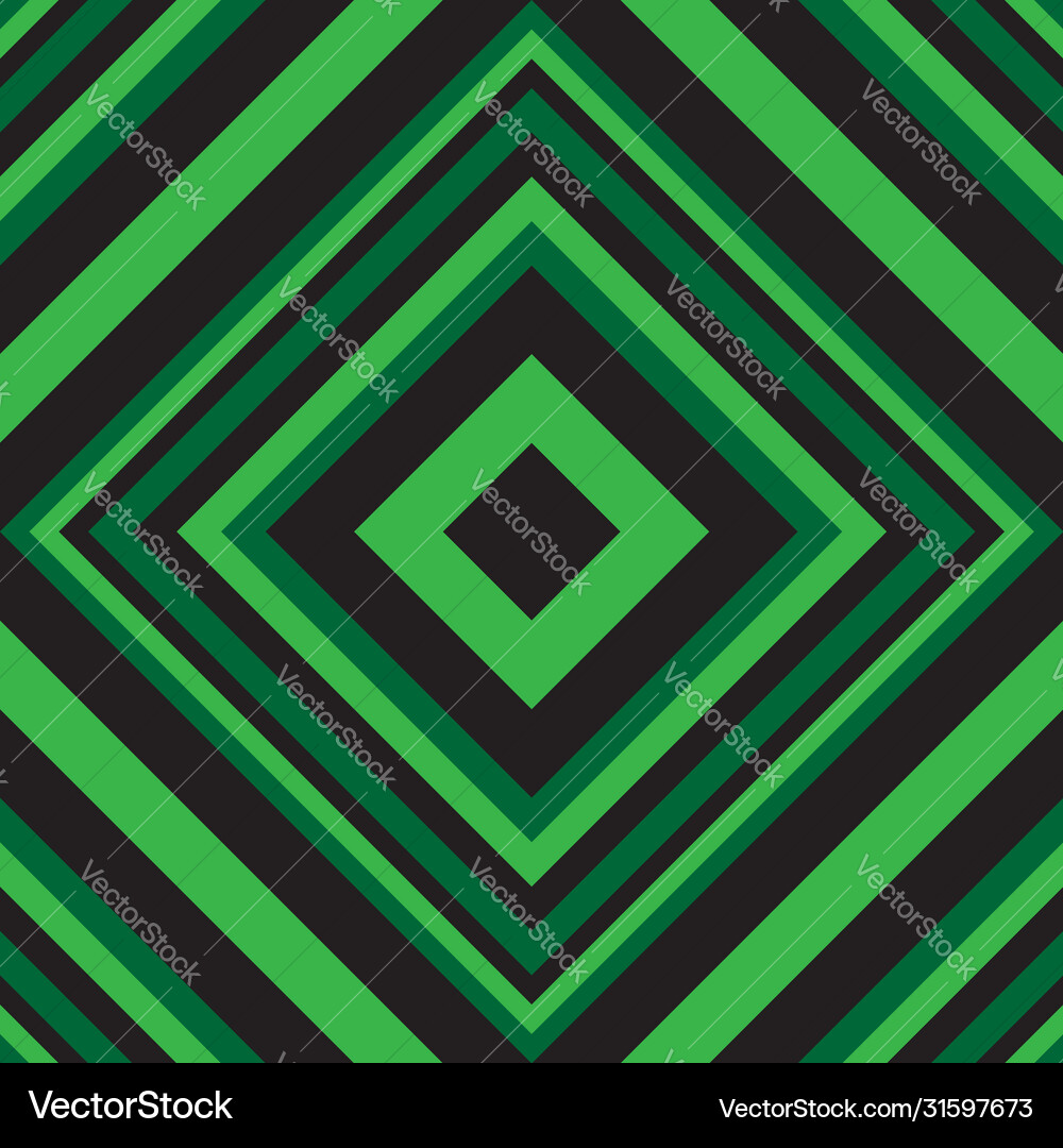 Green argyle diagonal stripes seamless pattern Vector Image