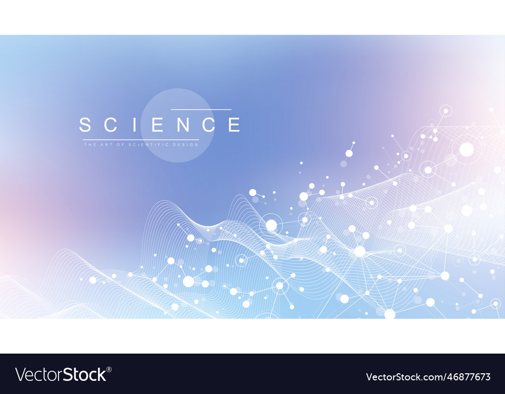 Molecular abstract structure background Royalty Free Vector