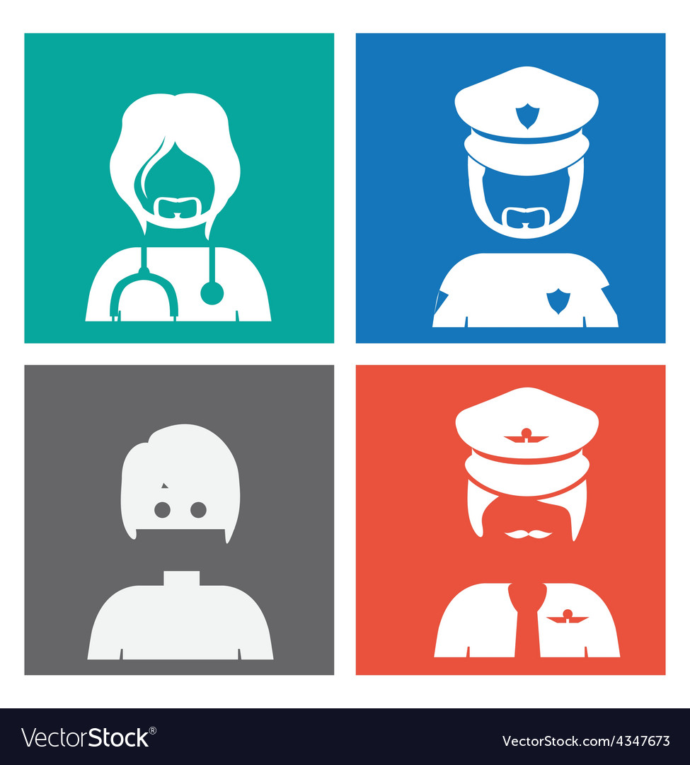 Occupations design Royalty Free Vector Image - VectorStock