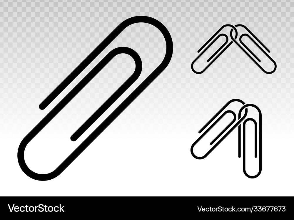 Paperclip or paper clip flat icon for apps Vector Image