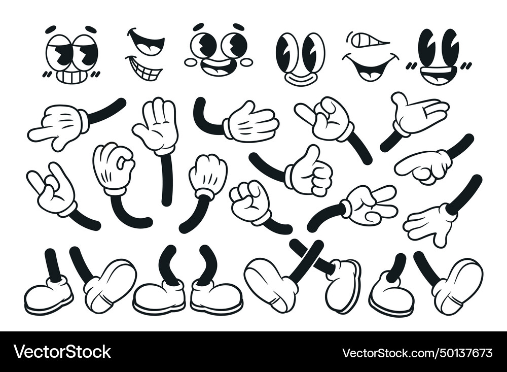 Set of vintage mascot elements Royalty Free Vector Image