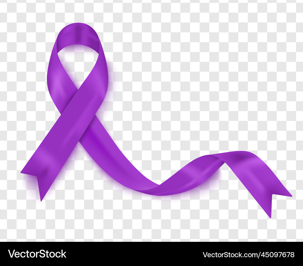 A banner with realistic ribbon for awareness Vector Image