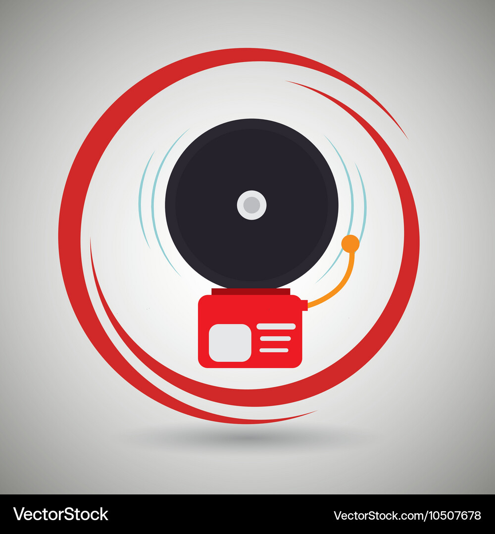 Alarm fire system emergency Royalty Free Vector Image