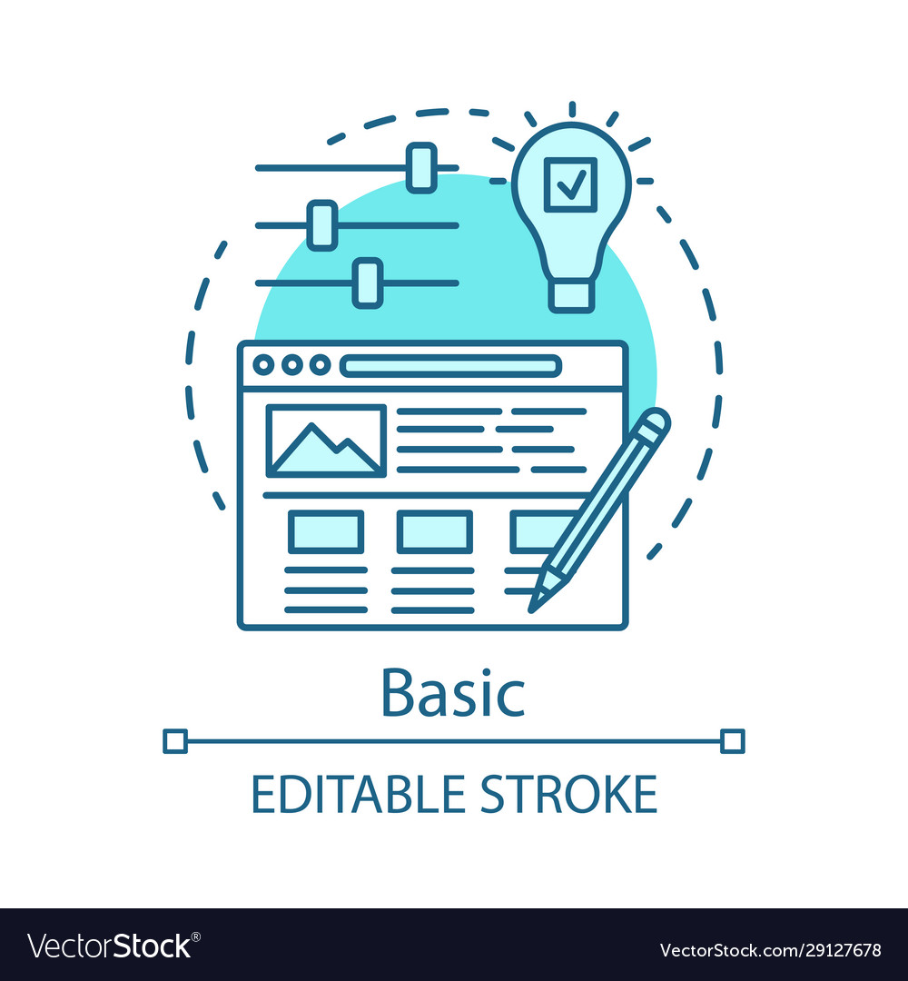 Basic concept icon Royalty Free Vector Image - VectorStock
