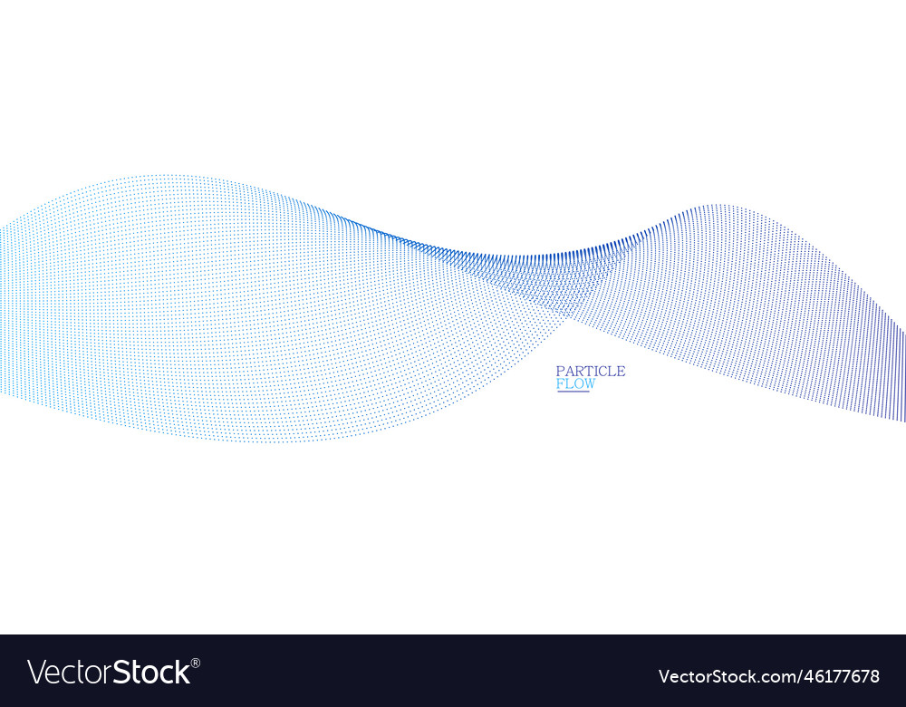 Blue airy particles flow design abstract Vector Image Blue airy particles flow design abstract Vector Image